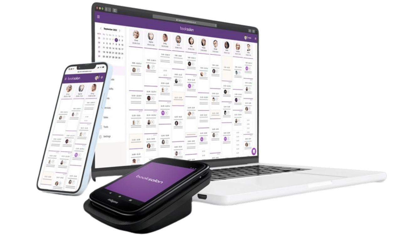 Booksalon - appointments, checkout and payment terminal.